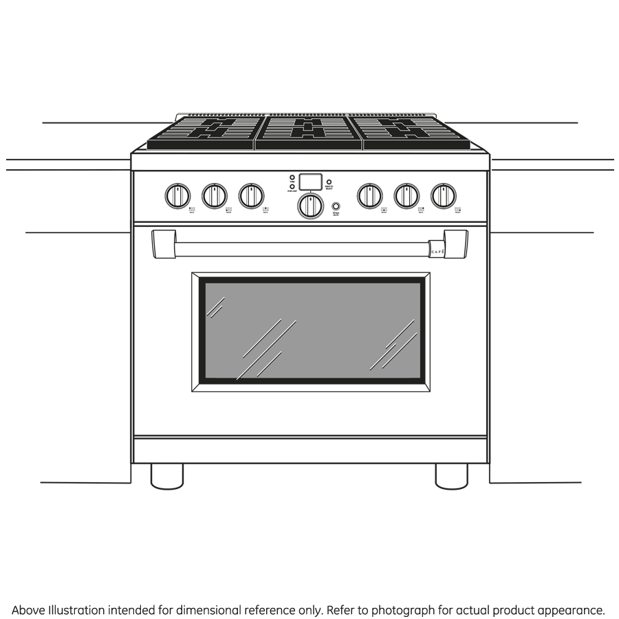 Cafe - C2Y366P3TD1 - Café™ 36" Smart Dual-Fuel Commercial-Style Range ...