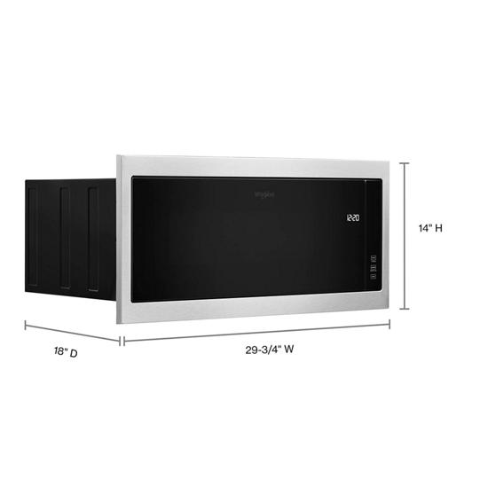 Whirlpool - WMT50011KS - 1.1 cu. ft. Built-In Microwave with Slim Trim ...