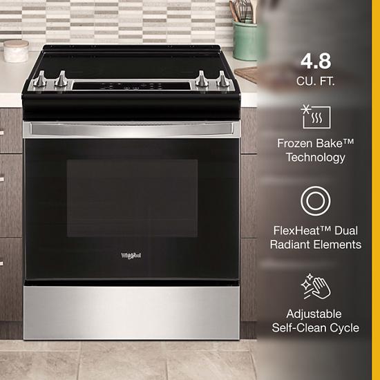 Whirlpool - WEE515S0LS - 4.8 Cu. Ft. Whirlpool® Electric Range with ...