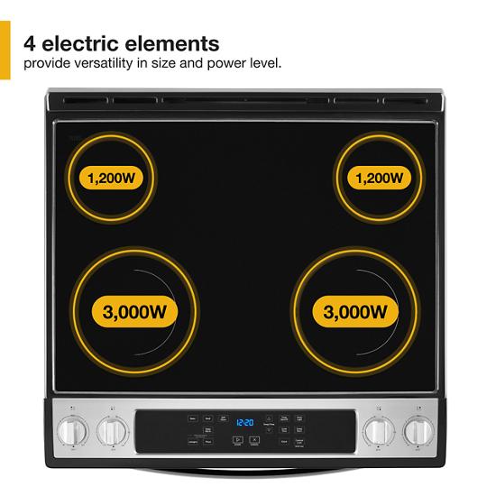 Whirlpool - WEE515S0LS - 4.8 Cu. Ft. Whirlpool® Electric Range with ...