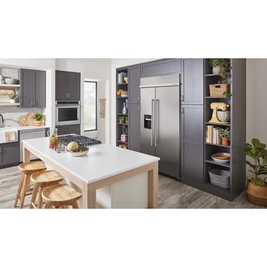 KitchenAid - KBSD702MPS - 25.1 Cu. Ft. 42" Built-In Side-by-Side ...