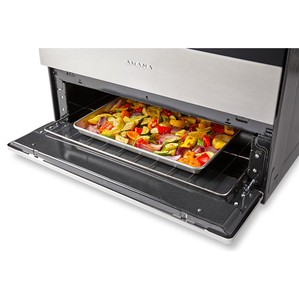 Amana - AGR4203MNS - Amana® 30-inch Gas Range with Easy-Clean Glass ...