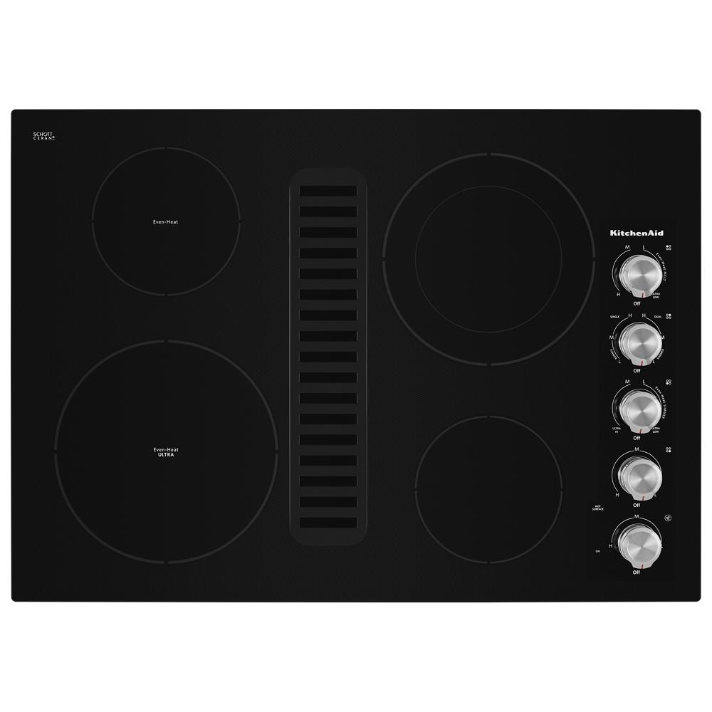KitchenAid - KCED600GBL - 30" Electric Downdraft Cooktop with 4 ...