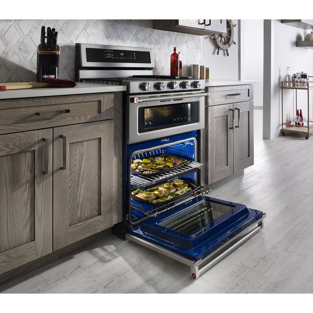 KitchenAid - KFDD500ESS - 30-Inch 5 Burner Dual Fuel Double Oven ...