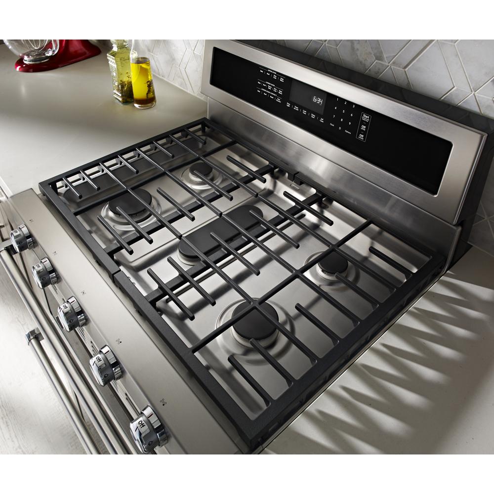KitchenAid - KFDD500ESS - 30-Inch 5 Burner Dual Fuel Double Oven ...