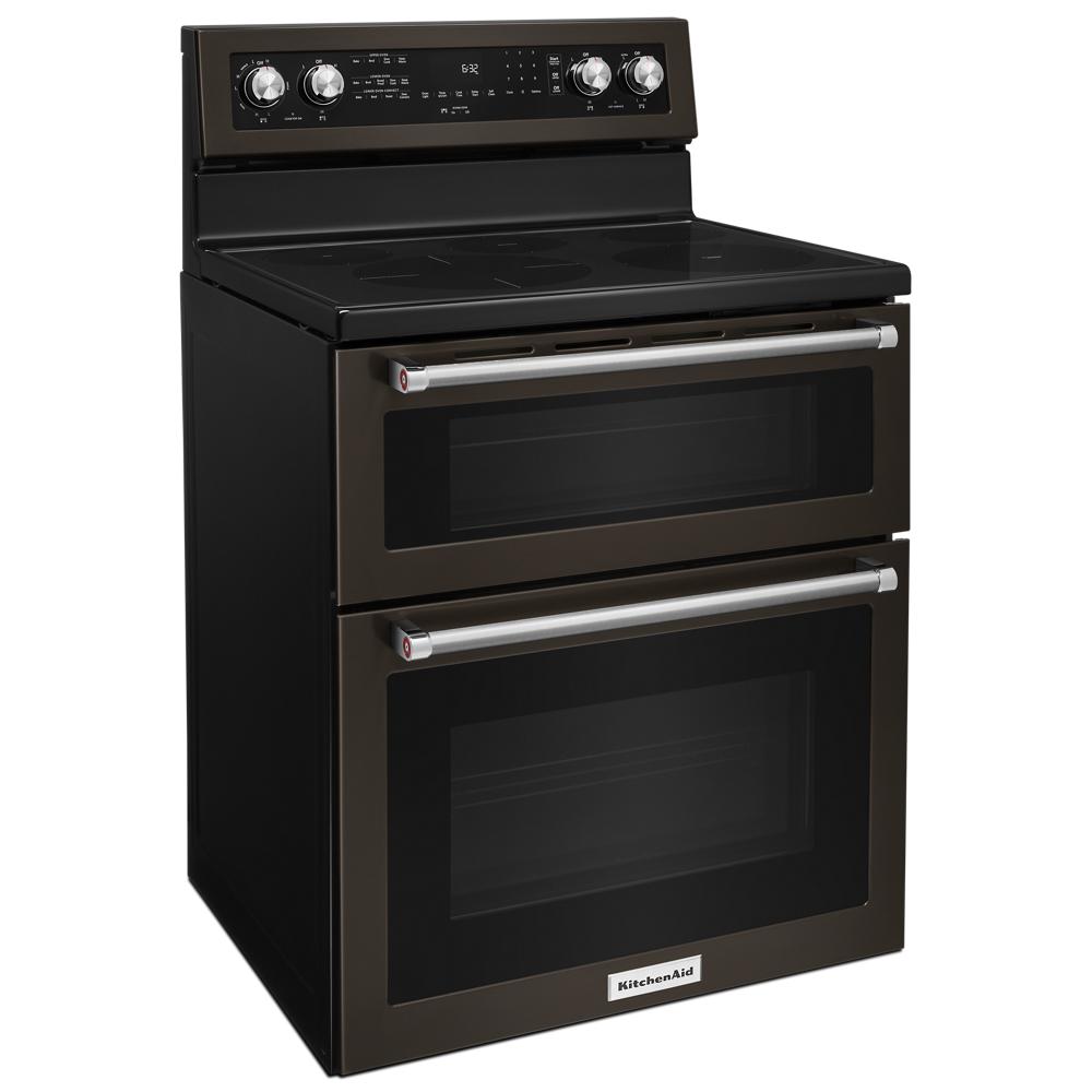 KitchenAid - KFED500EBS - 30-Inch 5 Burner Electric Double Oven ...