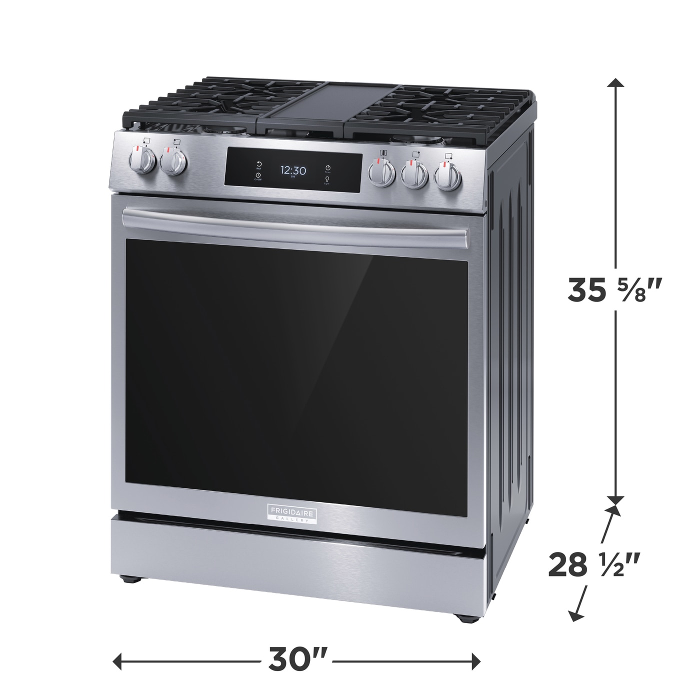 Frigidaire Gallery - GCFG3060BF - 30" Front Control Gas Range with ...