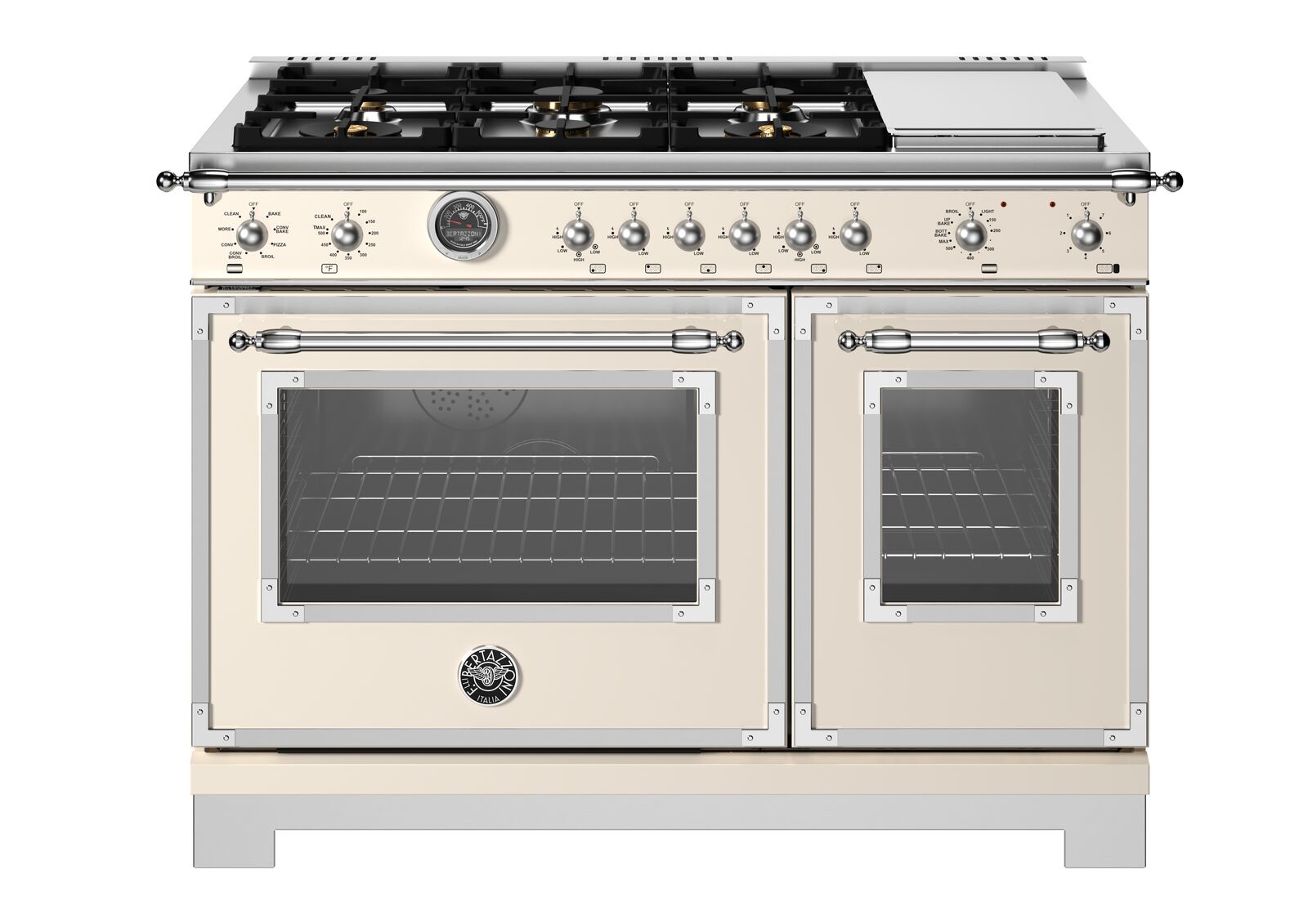Bertazzoni - HER486BTFEPAVT - 48" Heritage Series range - Electric oven ...