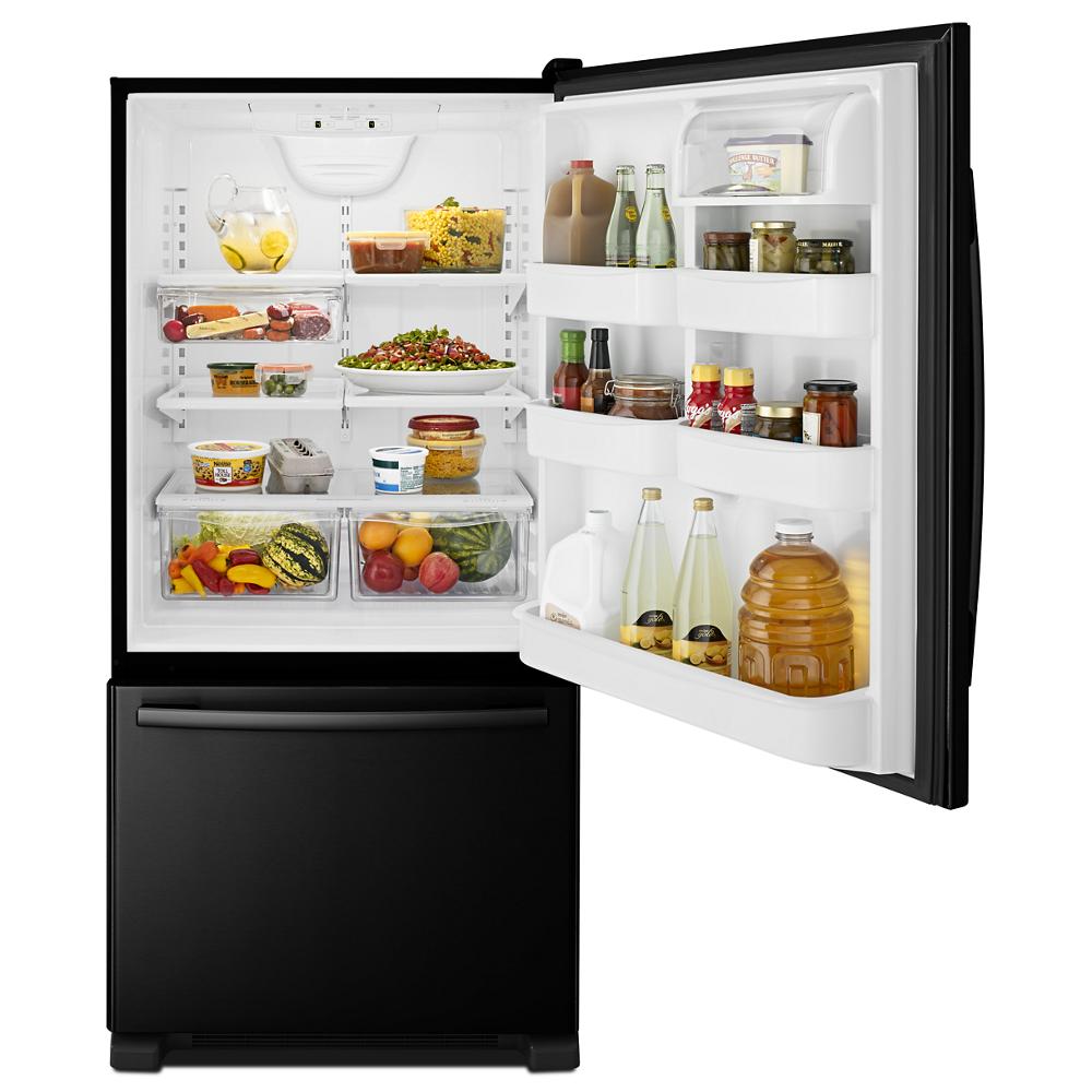 Amana - ABB2224BRB - 33-inch Wide Bottom-Freezer Refrigerator with ...