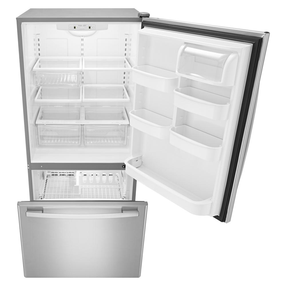 Amana - ABB2224BRM - 33-inch Wide Bottom-Freezer Refrigerator with ...