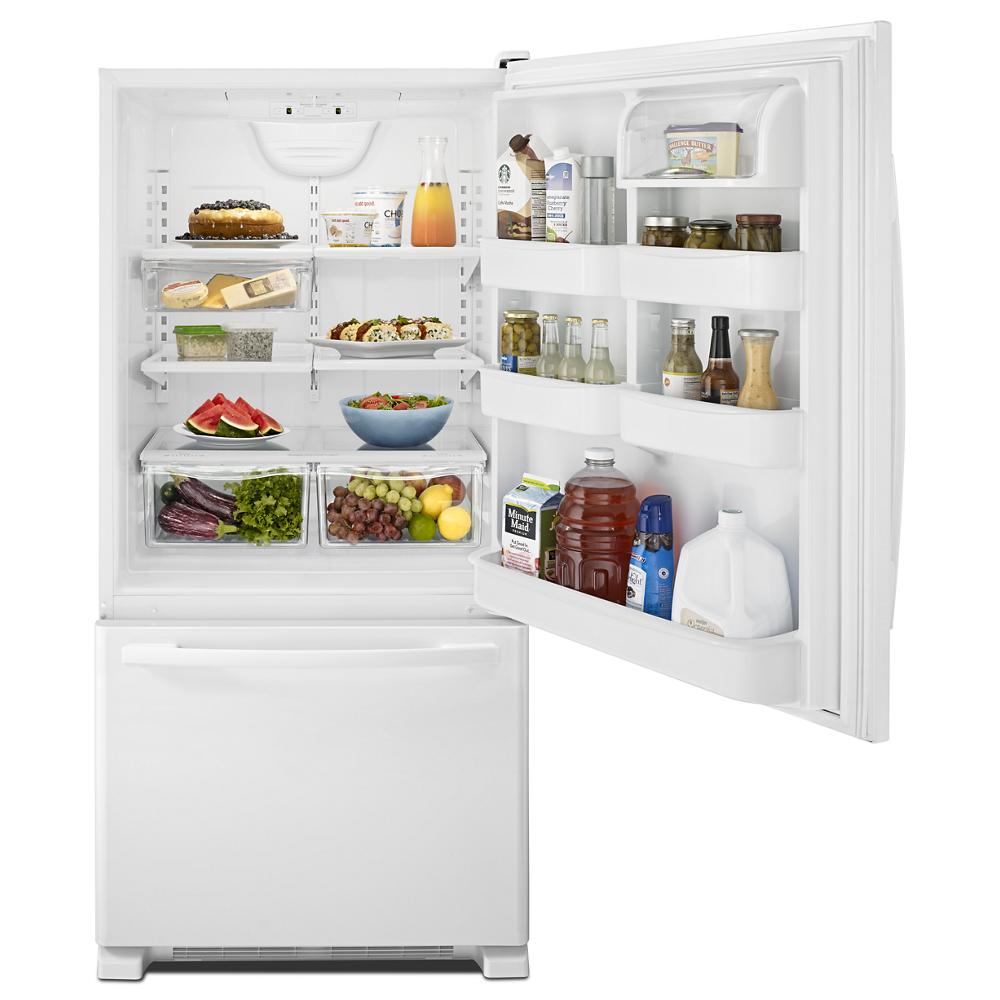 Amana - ABB2224BRW - 33-inch Wide Bottom-Freezer Refrigerator with ...