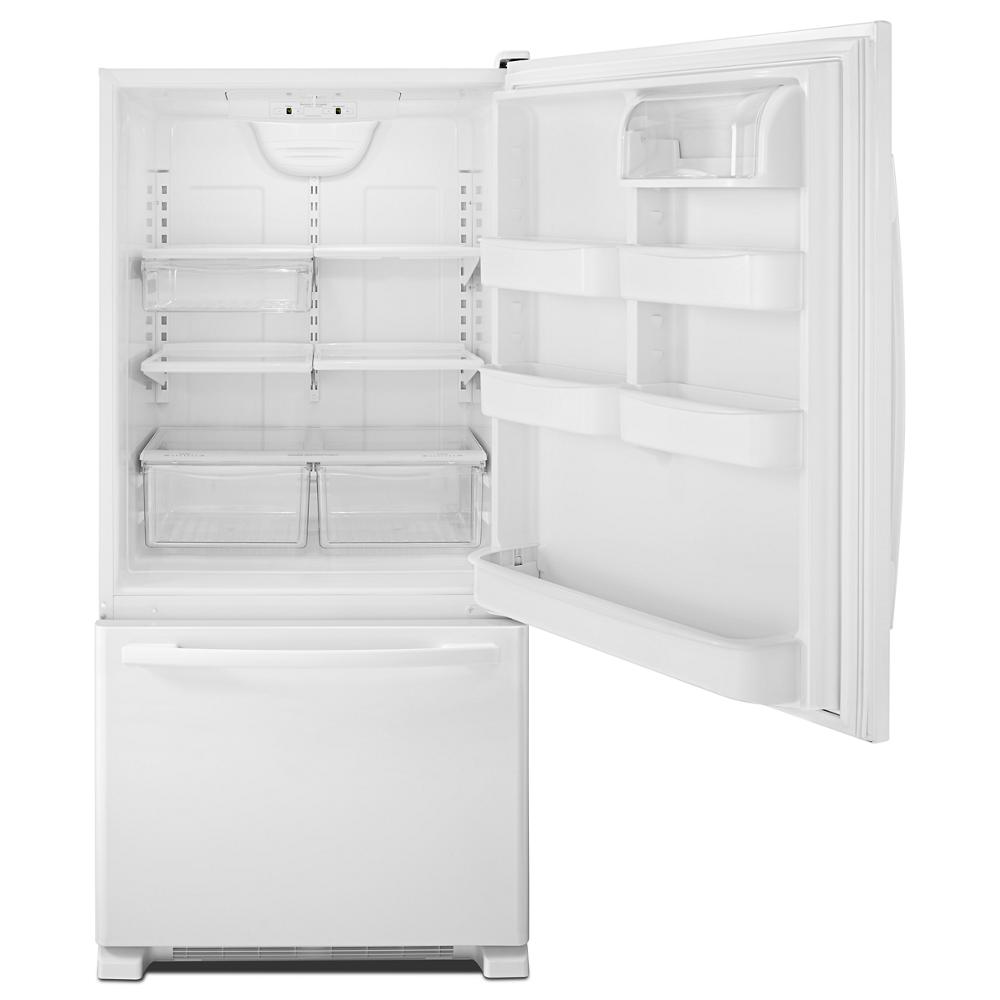 Amana - ABB2224BRW - 33-inch Wide Bottom-Freezer Refrigerator with ...