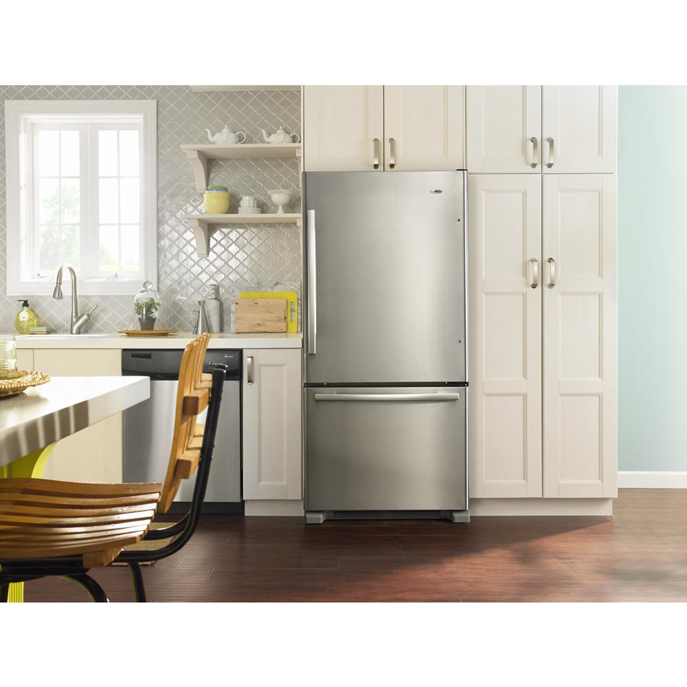 Amana - ABB2224BRM - 33-inch Wide Bottom-Freezer Refrigerator with ...