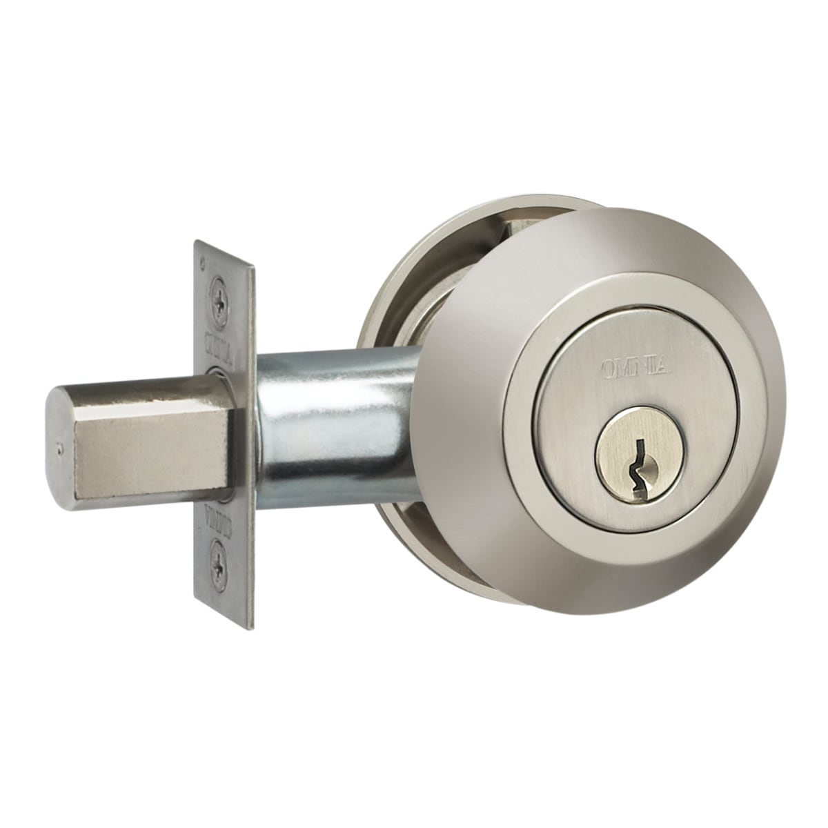 Omnia - MODDBA34.38.4A - Modern Single Cylinder Deadbolt with Round ...