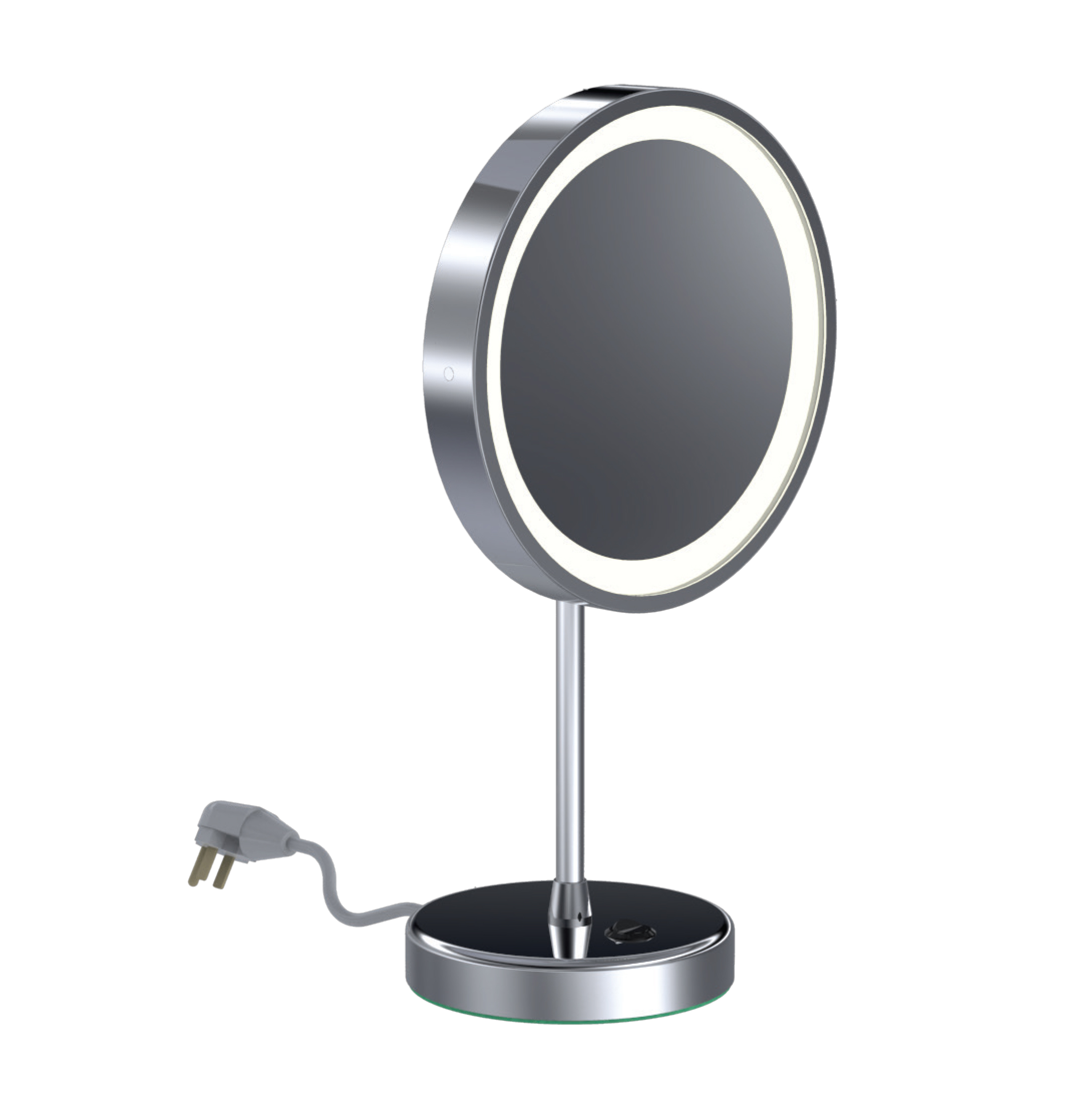 Baci - BJR-130-Satin Nickel - Vanity Mirror with Round Body-BJR-130 ...