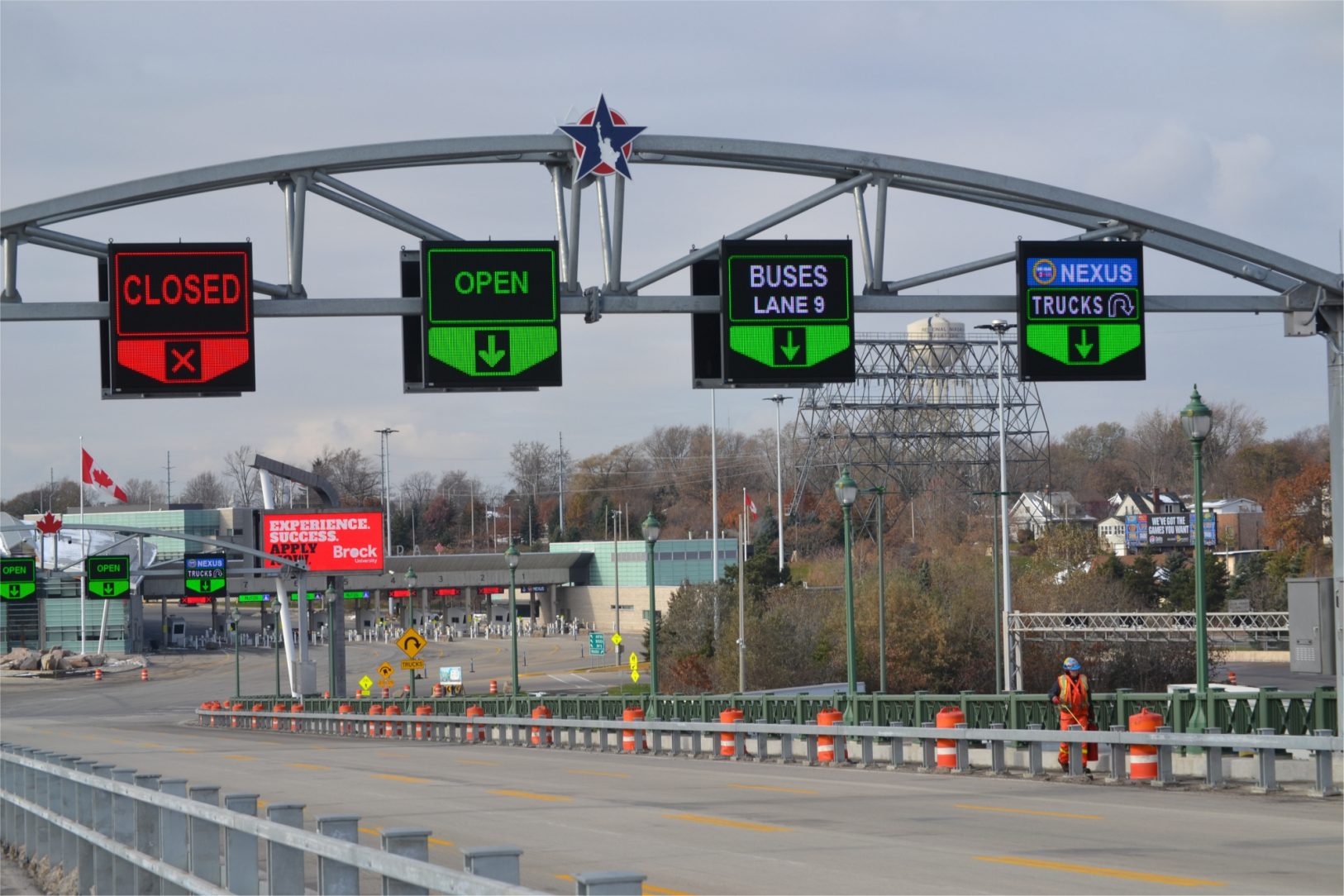 Peace Bridge: Traffic Sign Gantries | American Galvanizers Association