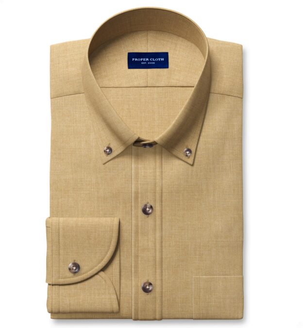 Japanese Caramel Printed Oxford Dress Shirt Shirt by Proper Cloth