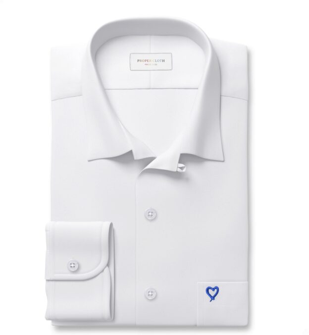 Positano White Italian Linen Custom Dress Shirt Shirt by Proper Cloth