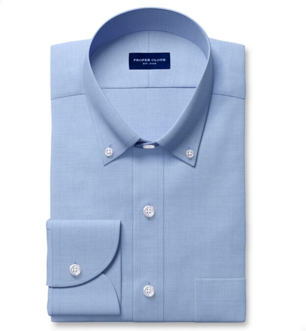 Regent Blue 120s End on End Twill Fitted Shirt Shirt by Proper Cloth