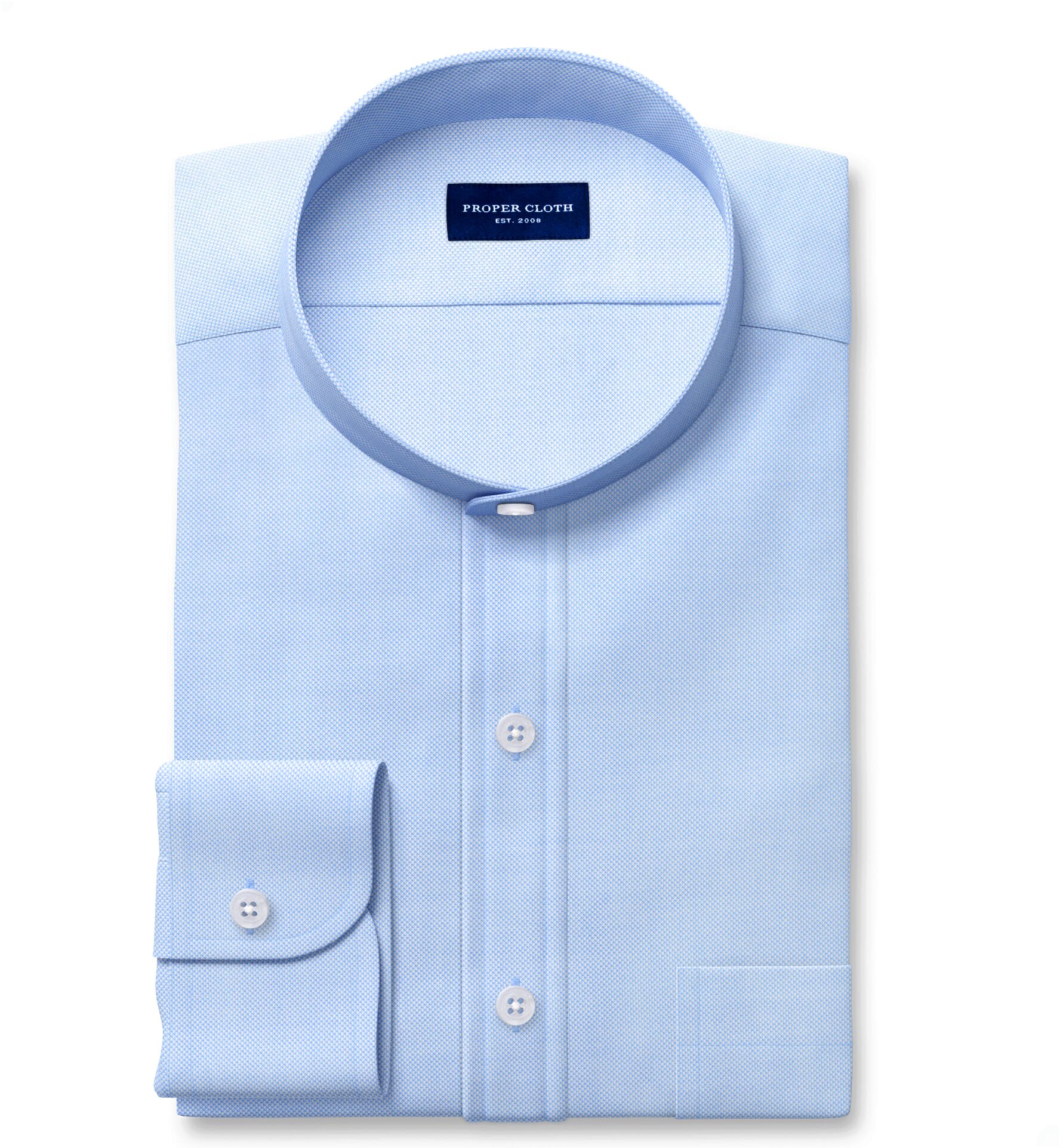 Thomas Mason Light Blue Royal Oxford Men's Dress Shirt by Proper Cloth