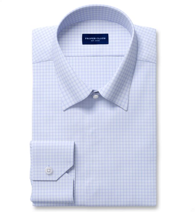 Mayfair Wrinkle-Resistant Light Blue Micro Check Dress Shirt Shirt by ...