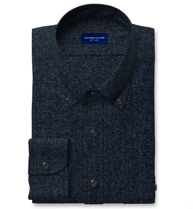 Reda Slate Melange Merino Wool Flannel Shirts by Proper Cloth