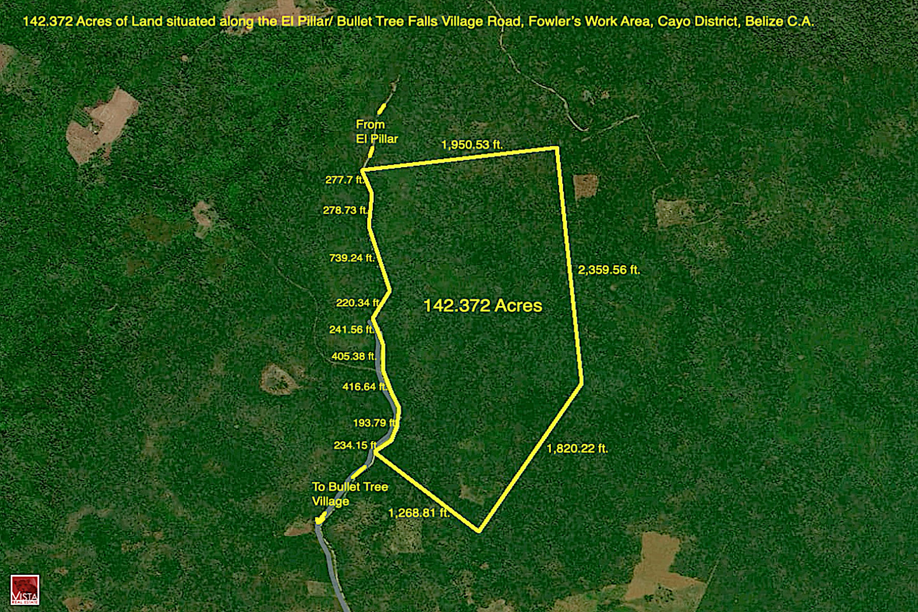 142.372 Acres along the Pilar/Bullet Tree Falls Road, Cayo District ...