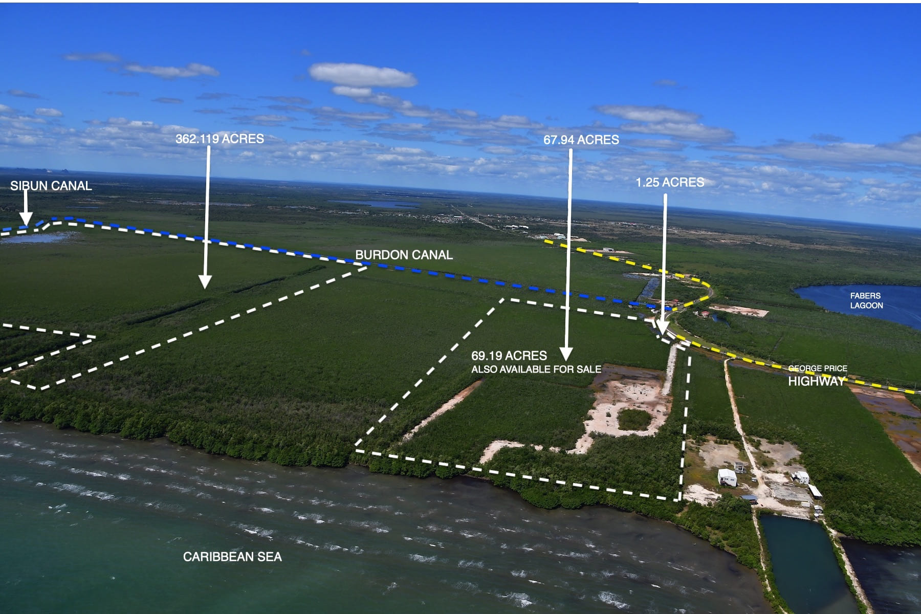 362.119 Acres surrounded by Canals by the Sea & off the George Price ...