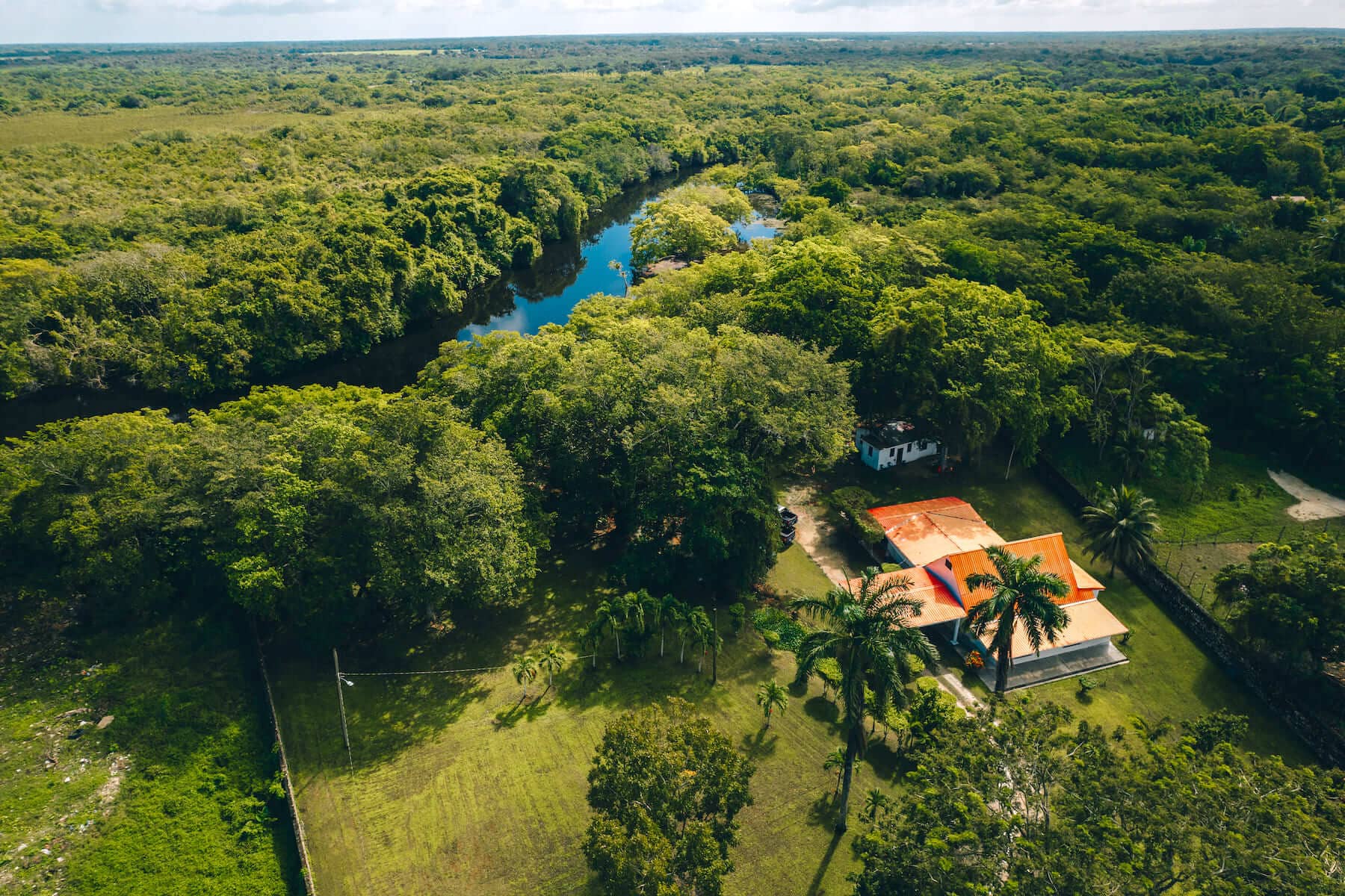 3.8 Acres on the River with a Large Home, Manager's House & 790 ft of ...