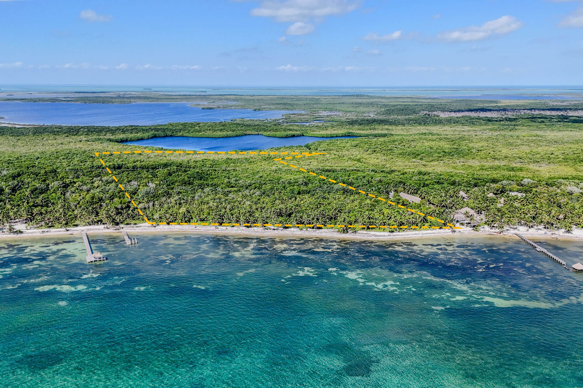 29 Acre Beachfront with 862 ft of White Sand Beach on Northern ...