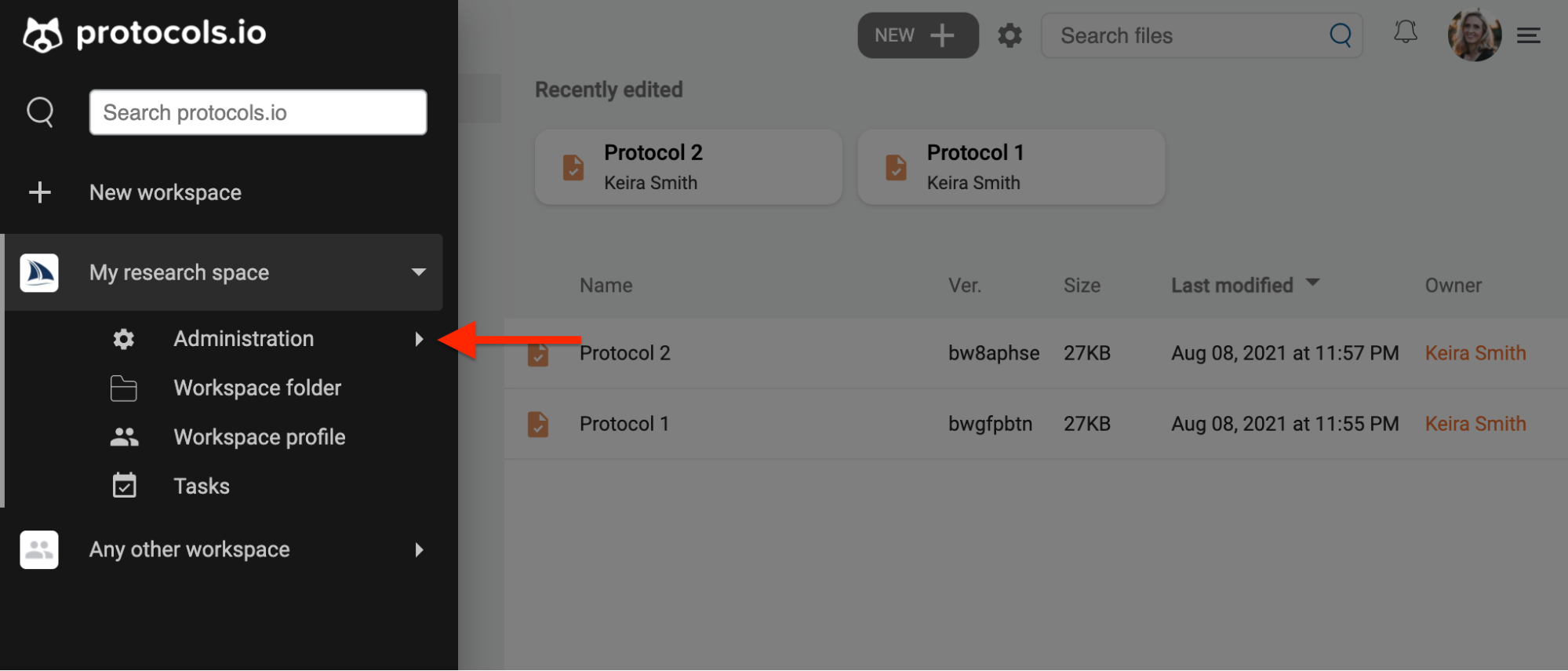 Get an invitation link for your workspace