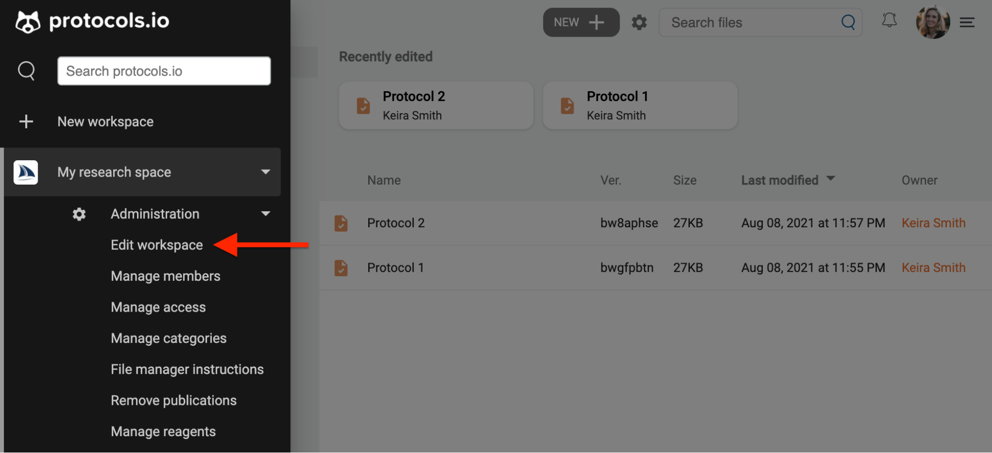 Get an invitation link for your workspace