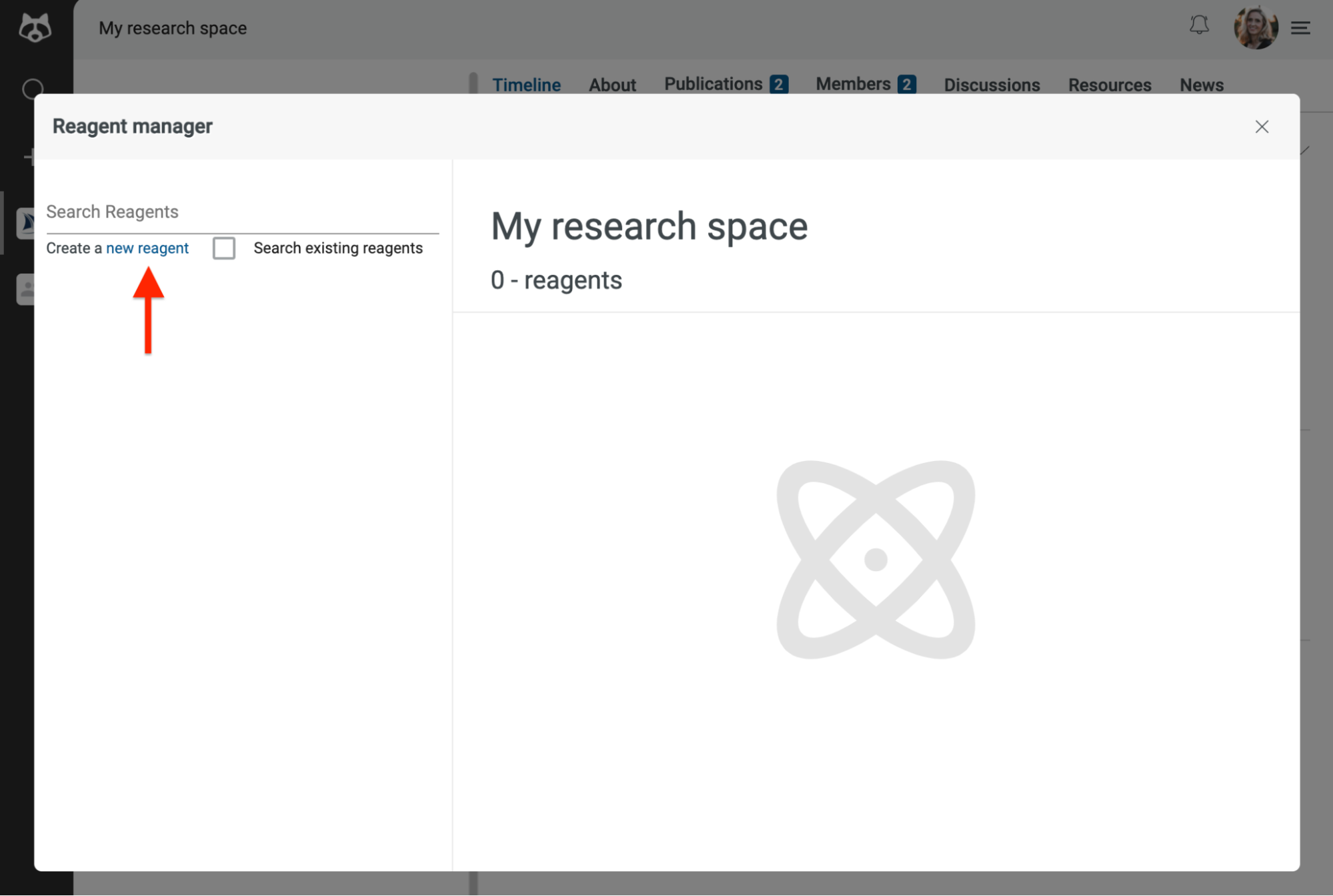 Create a library of reagents for your workspace