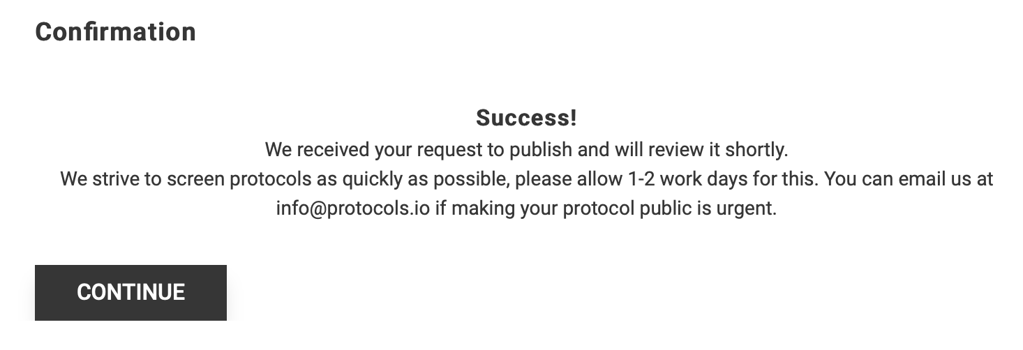 Changes to the protocols.io Publishing Workflows