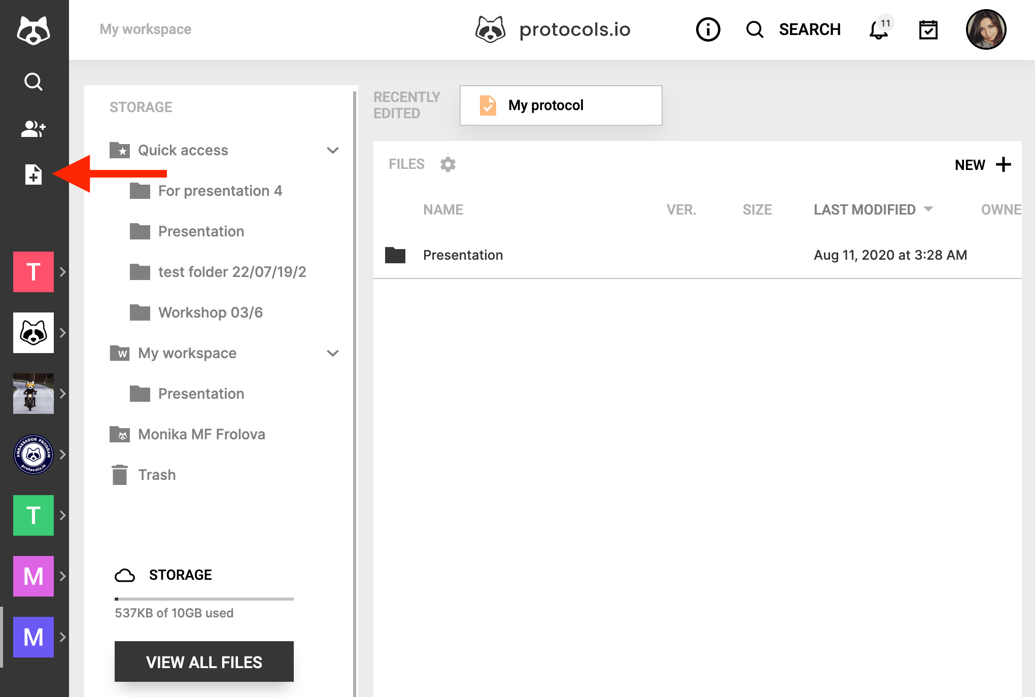 Create a new private protocol