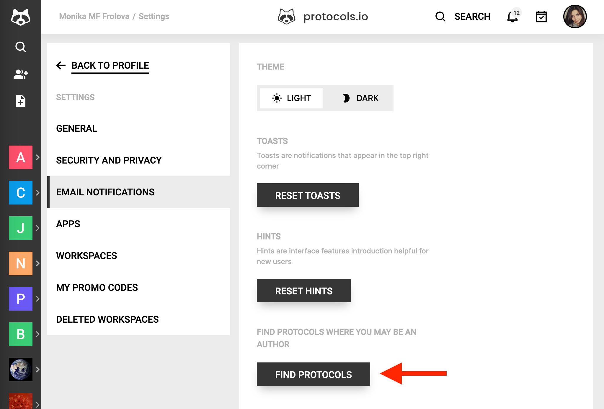 Find protocols where you might be mentioned as author