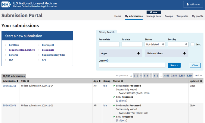 NCBI submission protocol for microbial pathogen surveillance NCBI submission protocol for microbial pathogen surveillance
