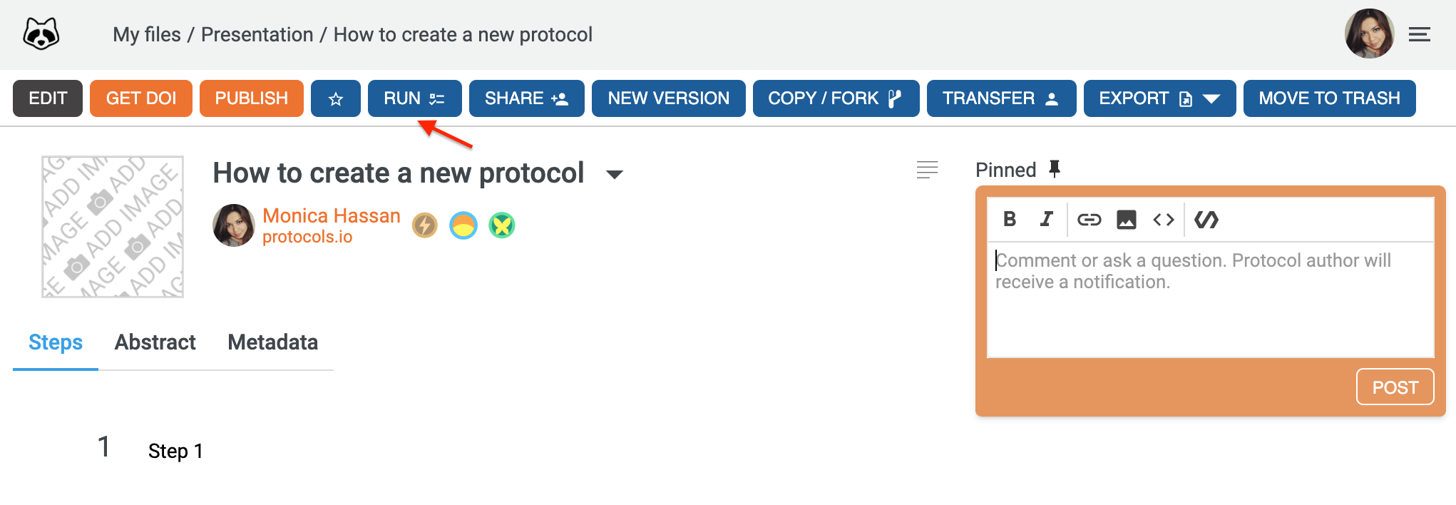 Run protocols as checklists