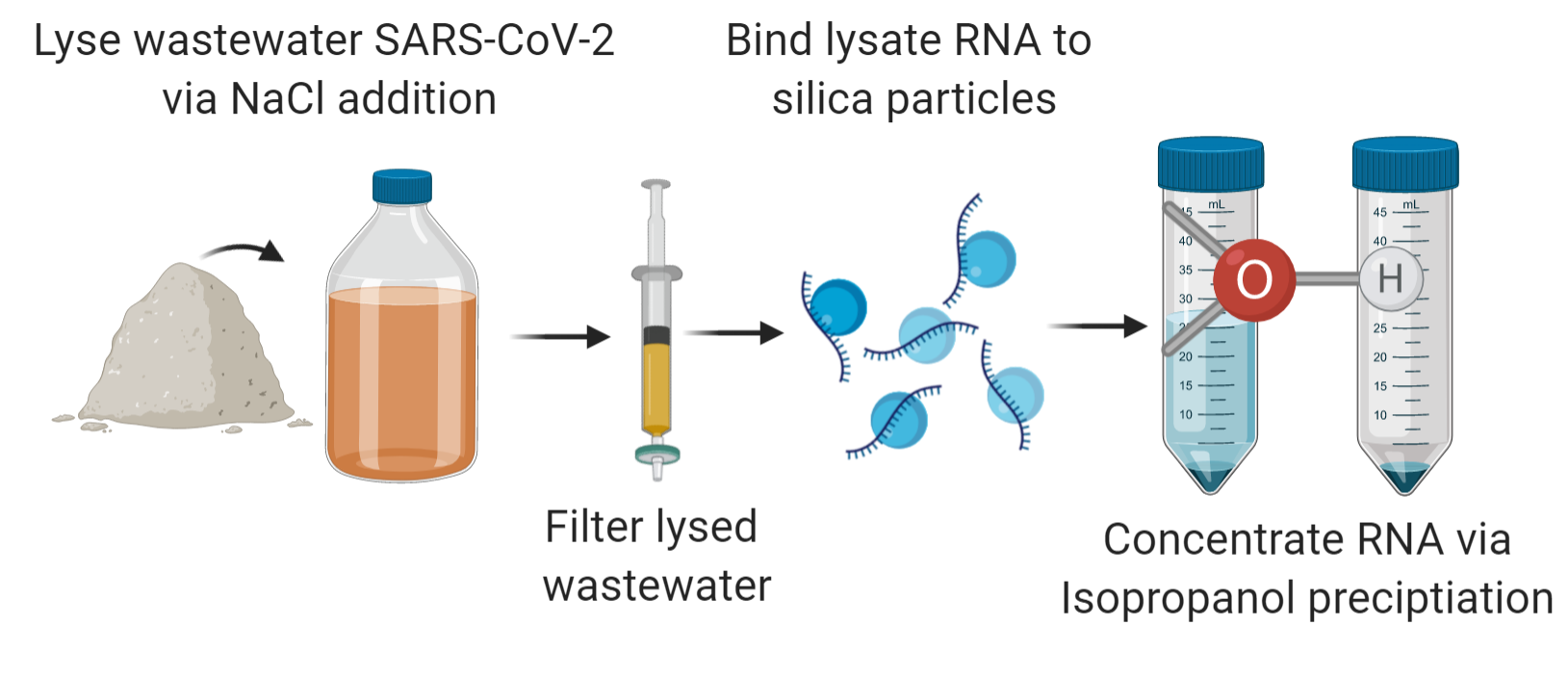 Direct wastewater RNA extraction via the "Milk of Silica (MoS)" method ...
