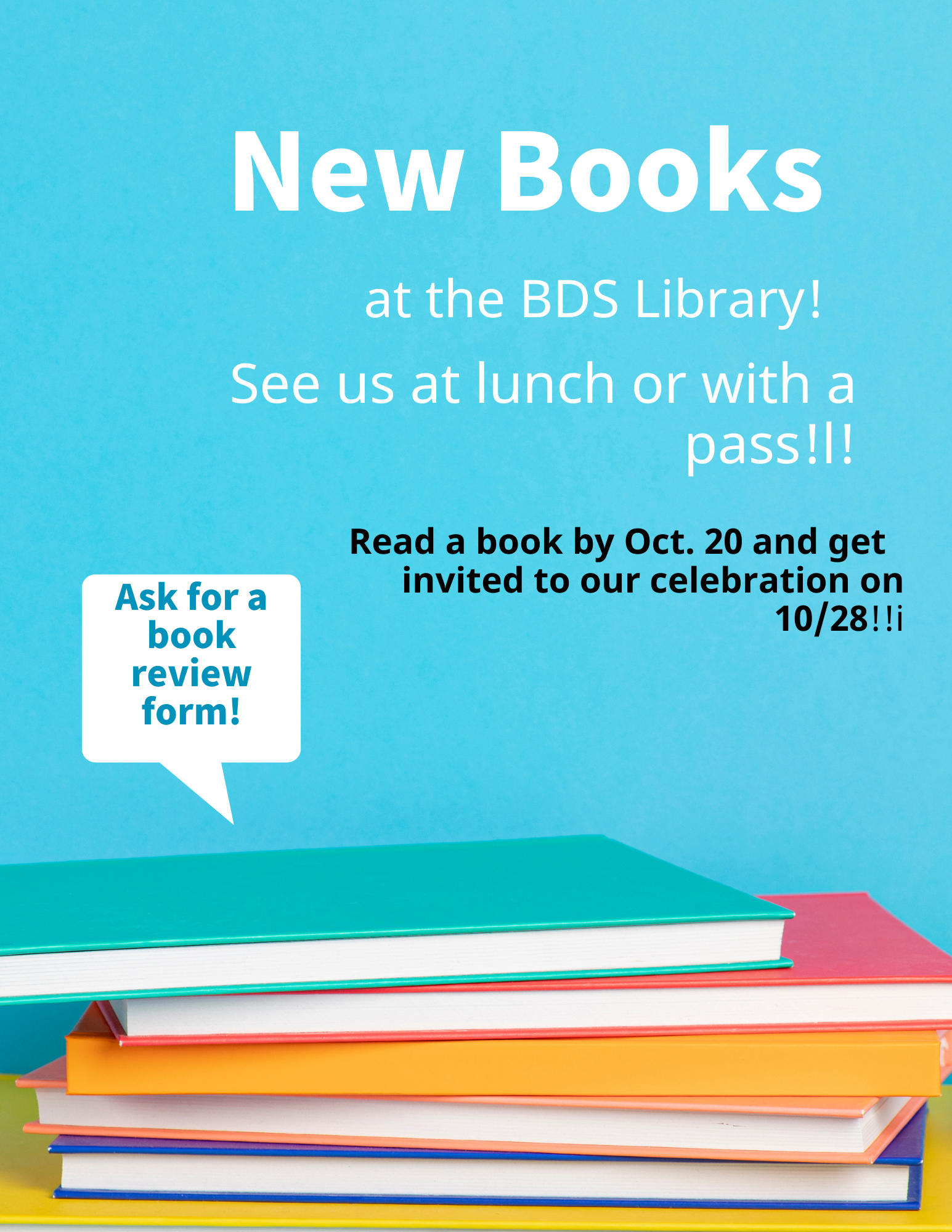 BDS Library Update! Read a book by Oct. 20 & get invited to the Oct. 28 ...