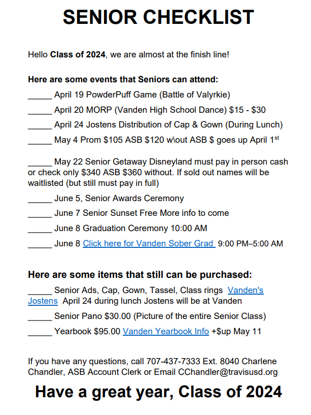 ASB/Leadership - Vanden High School