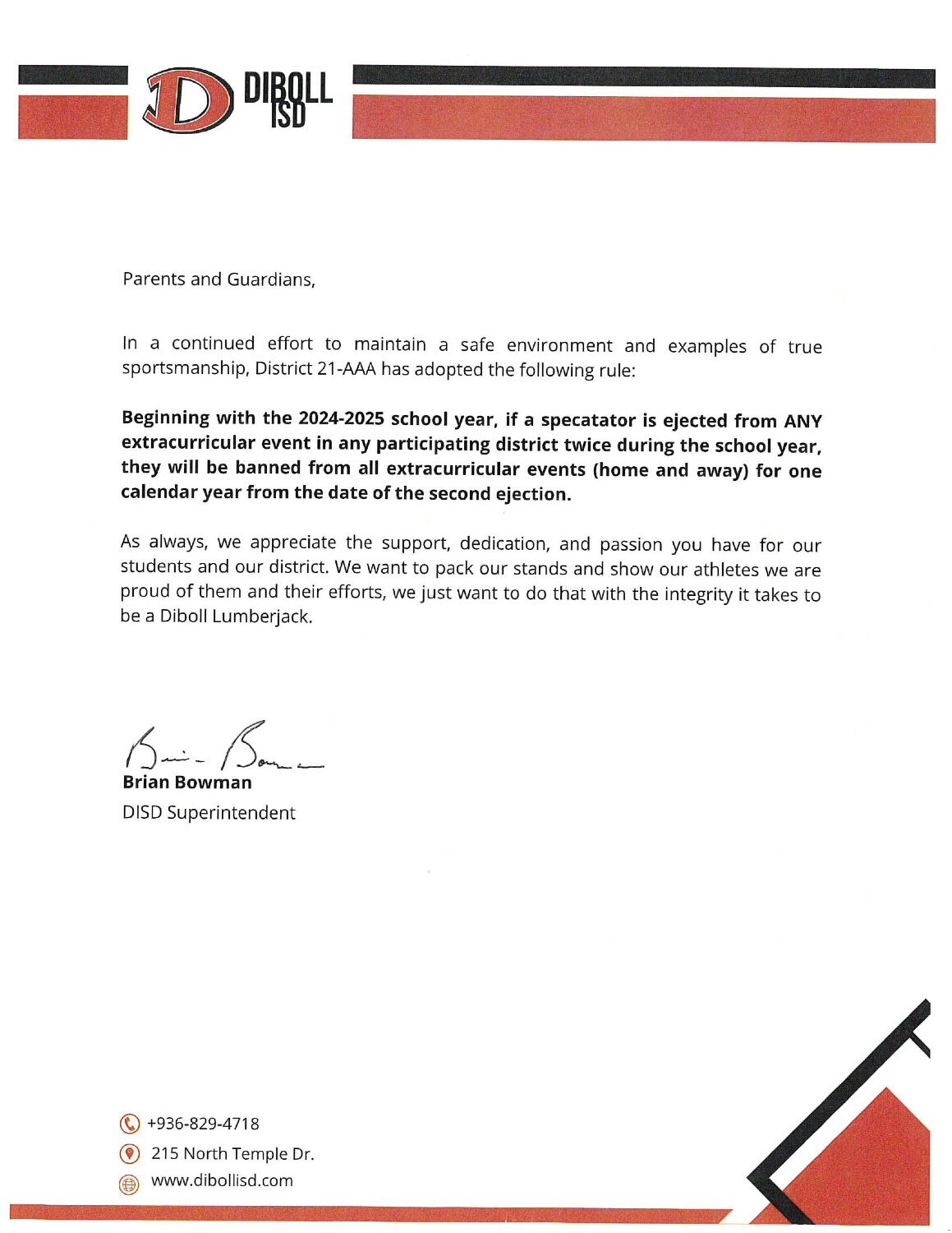 Diboll Junior High School - Home