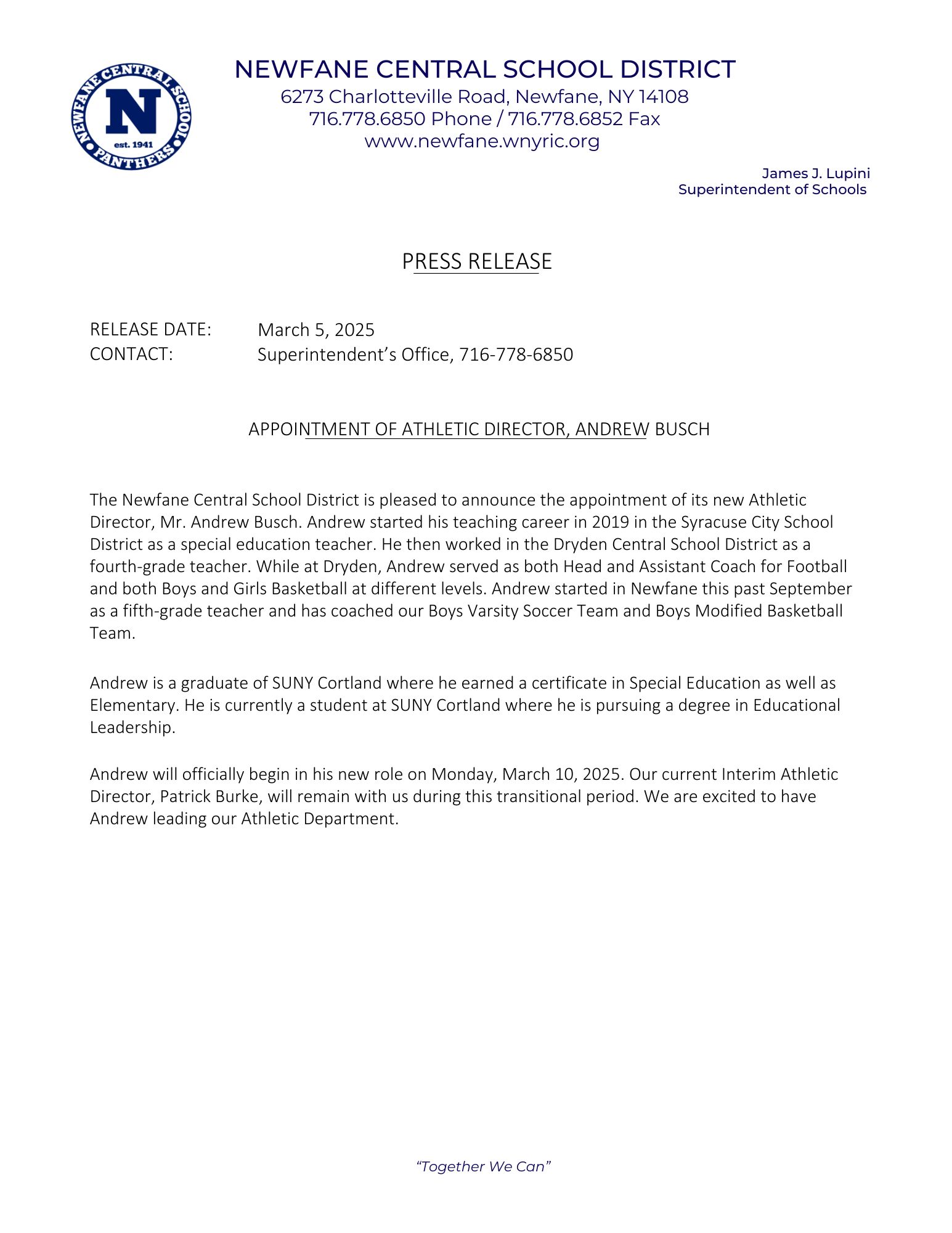 Newfane High School - Home