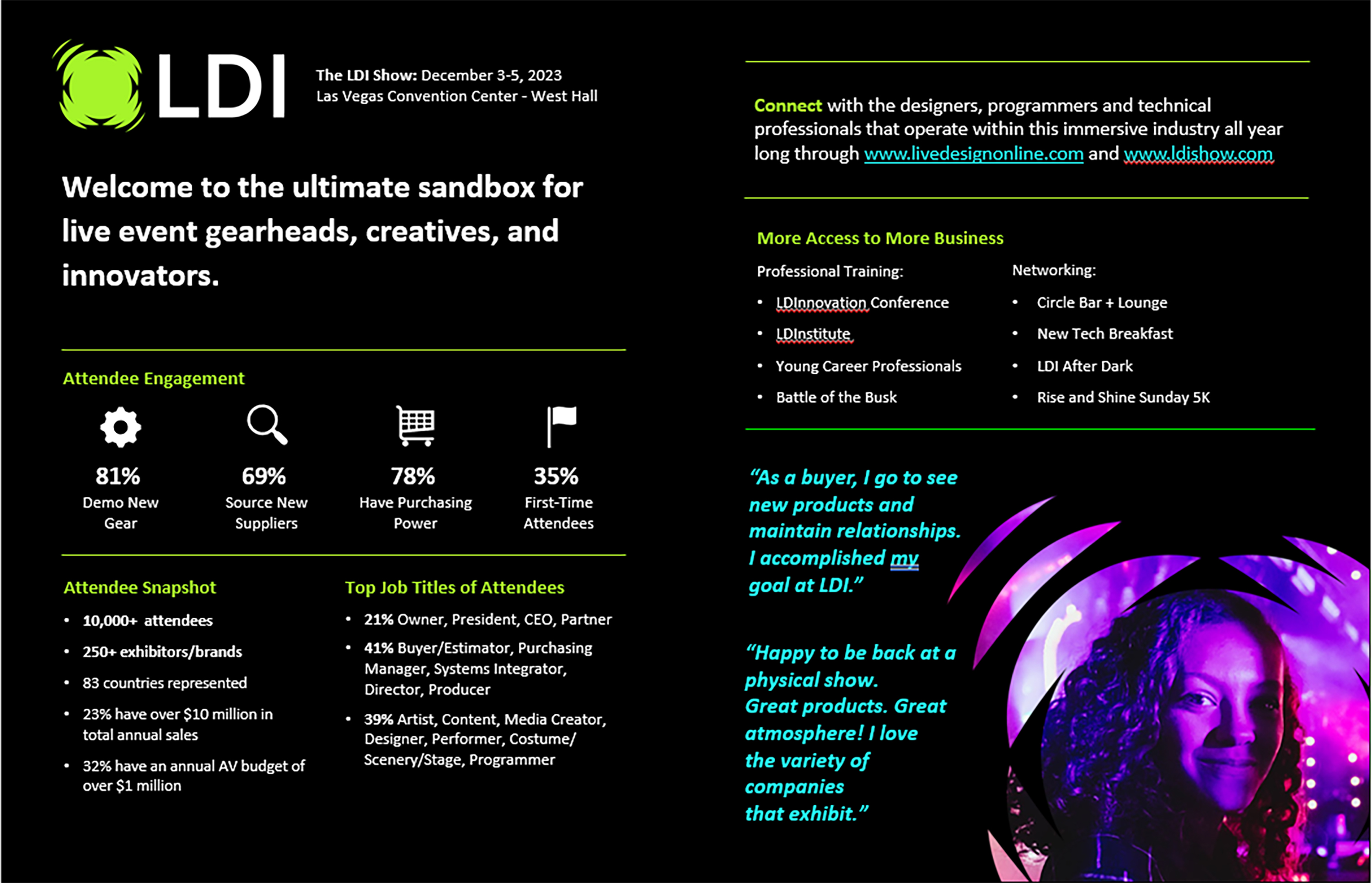 Be A Part Of LDI & Support Diversity In Design | Live Design Online