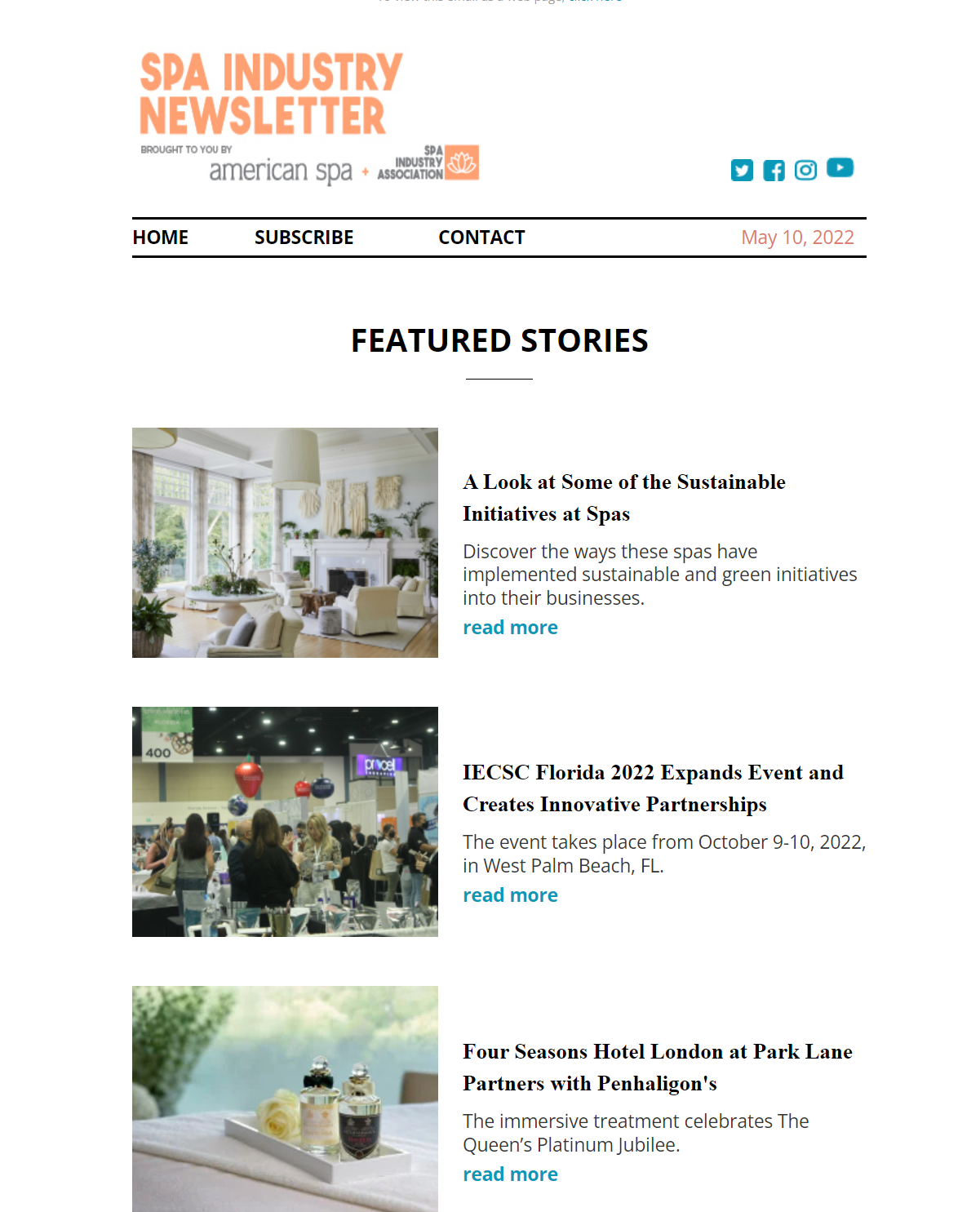 Register and select your free newsletters