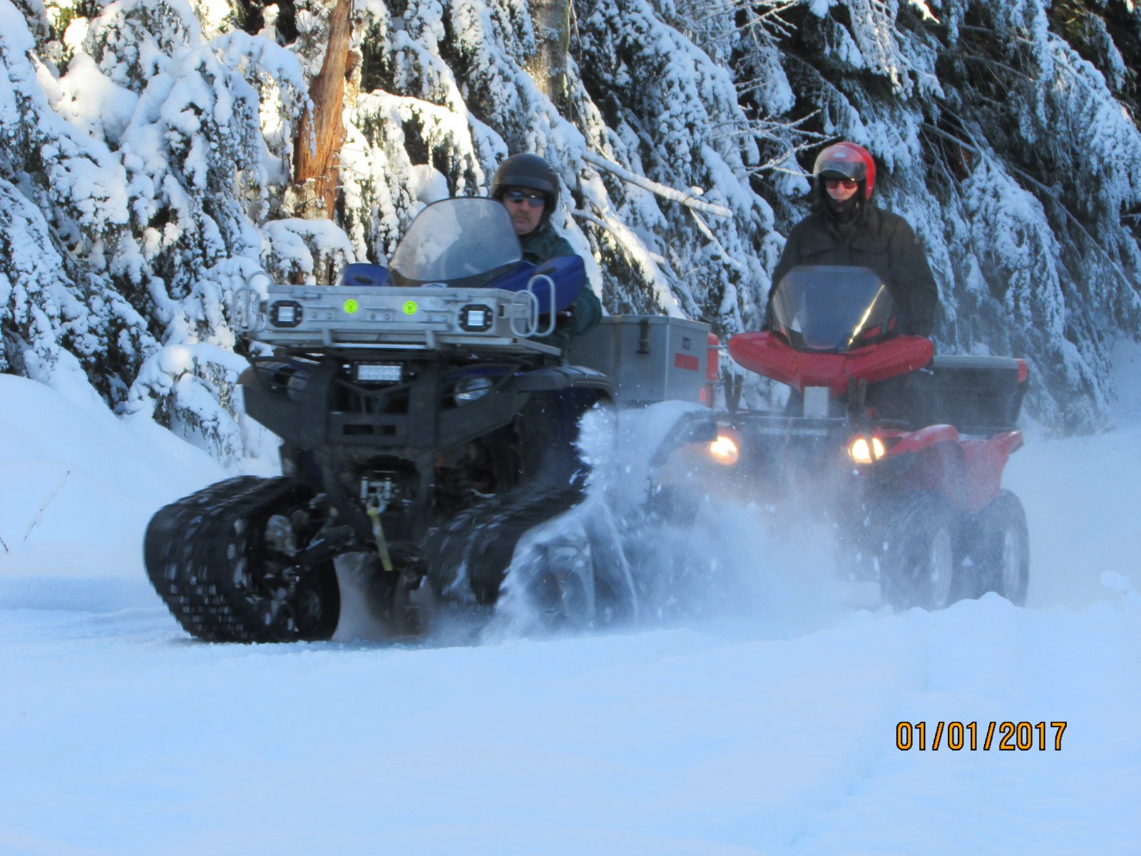 A BIG SNOW FALL ATV TRACKS - Winter & Snow ATV Riding - QUADCRAZY