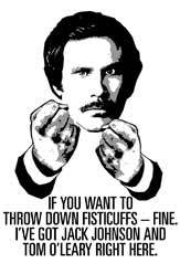 Fisticuffs means fighting with your fists.. yeah