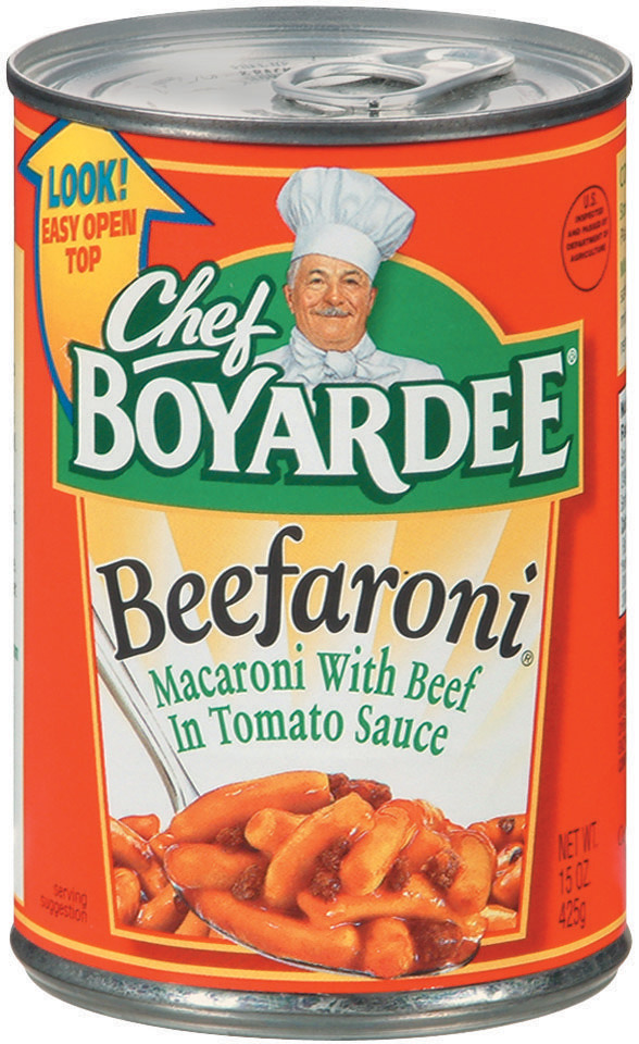 Chef Boyardee Beefaroni | Chef boyardee, Top chef, Chef