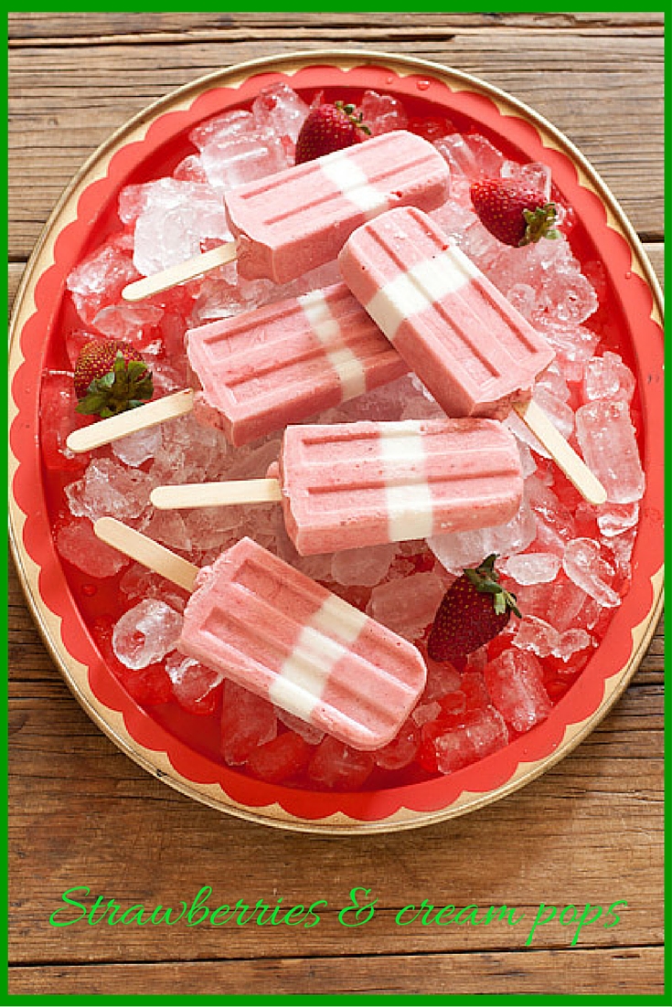 Strawberries and cream pops - Migraine Relief Recipes