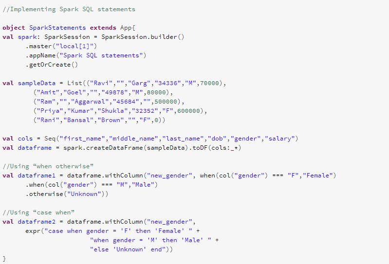 Explain Spark SQL